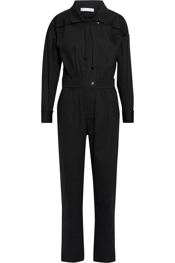 IRO PARIS Barka Cotton And Woolblend Twill Jumpsuit - Black