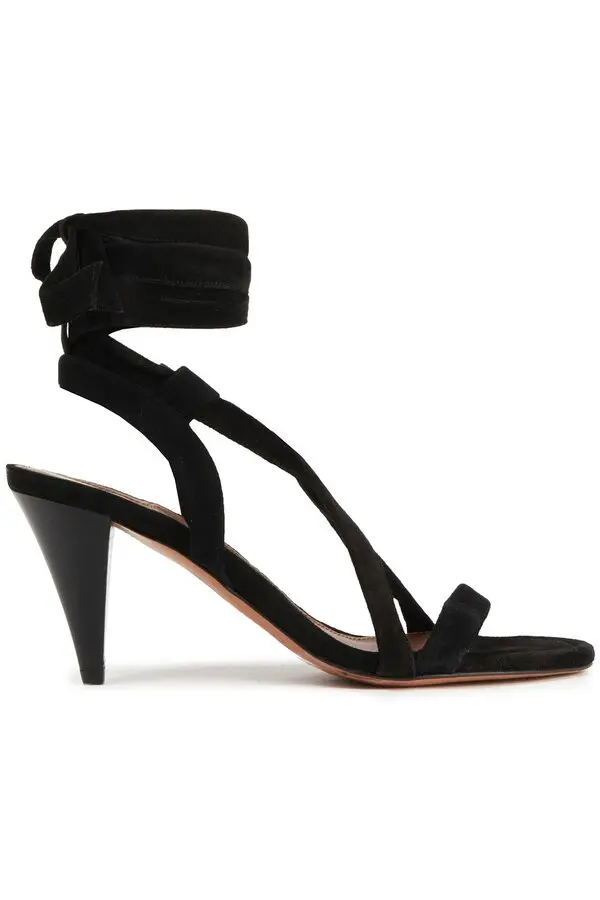 Ba&sh Cidney Suede Sandals - Black