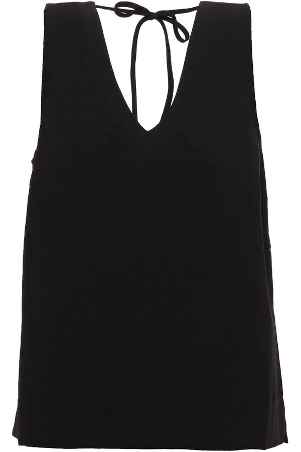 GANNI Tieback Crepe Top