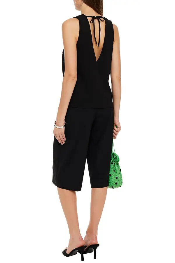 GANNI Tieback Crepe Top