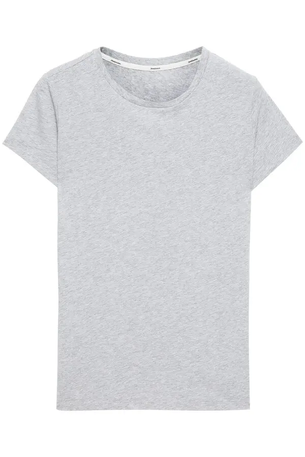 Zimmermann Mélange Cotton-jersey T-shirt - Light Gray