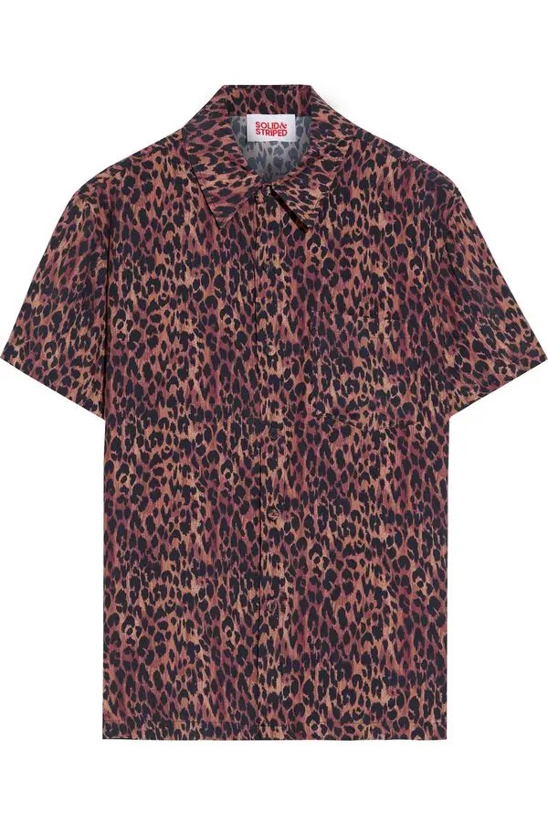 Solid & Striped The Cabana Leopardprint Voile Shirt - Animal Print