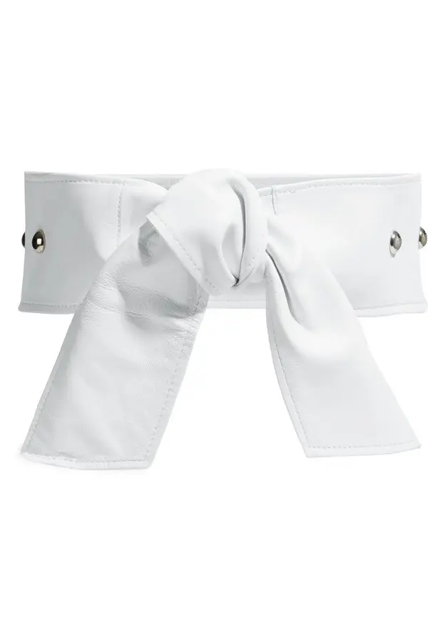 Iro Paris Studded Leather Belt Neutral In White - 75% Off  display picture 2