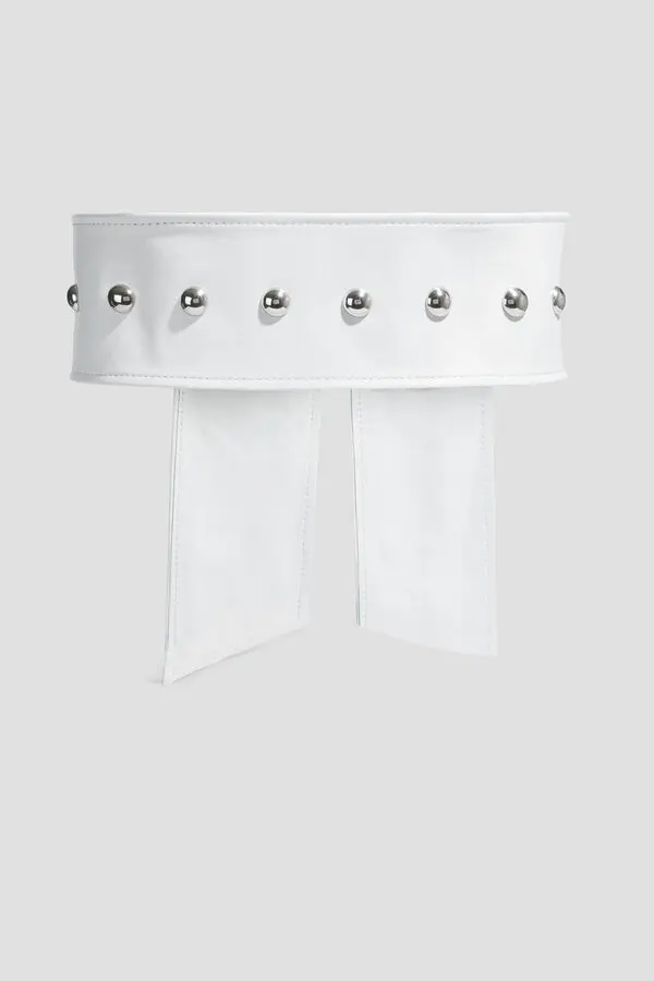 Iro Paris Studded Leather Belt Neutral In White - 75% Off 