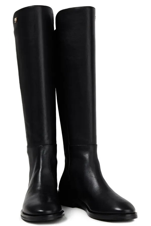 STUART WEITZMAN Keelan Microstretch And Leather Knee Boots