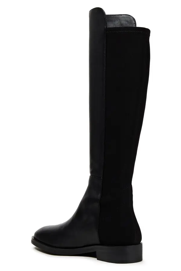 STUART WEITZMAN Keelan Microstretch And Leather Knee Boots