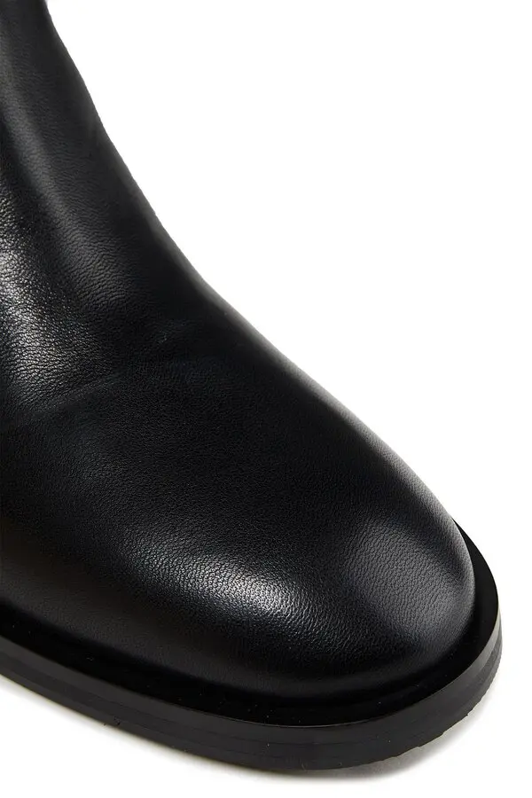 STUART WEITZMAN Keelan Microstretch And Leather Knee Boots