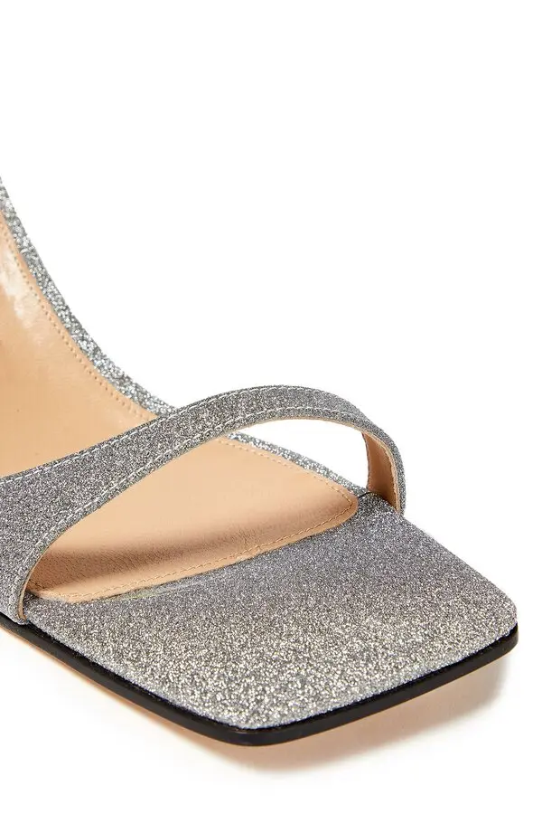 SERGIO ROSSI Sr1 Glittered Leather Sandals
