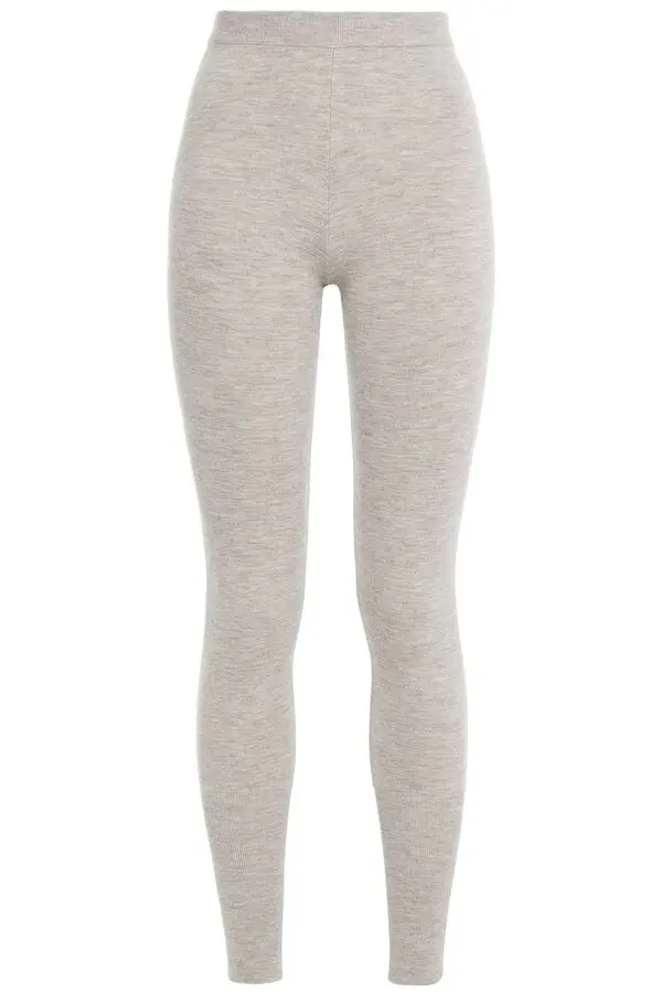 N.peal Mélange Cashmere And Silk-blend Leggings Size