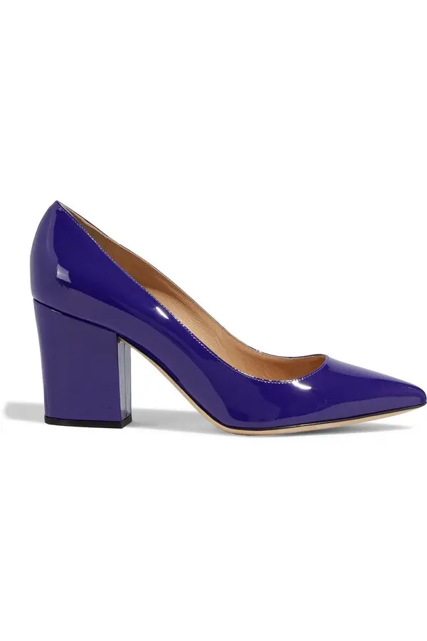 SERGIO ROSSI Patent Leather Pumps - Purple