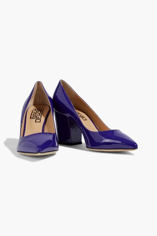 SERGIO ROSSI Patent Leather Pumps - Purple