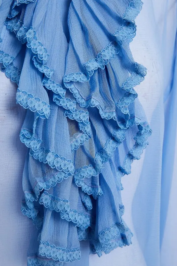 MAISON MARGIELA Ruffled Silkcrepon Blouse