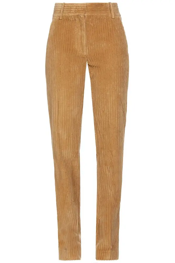 Victoria Beckham Cottoncorduroy Straightleg Pants - Sand