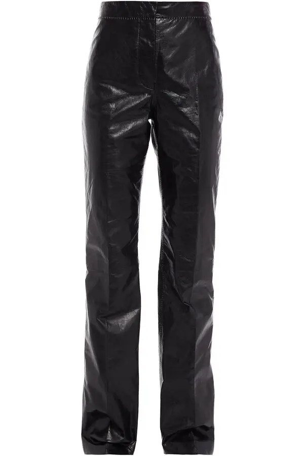 Acne Studios Textured Leather Straight-leg Pants