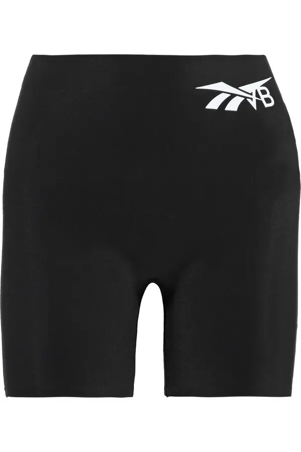 Reebok X Victoria Beckham Appliquéd Stretch Shorts - Black