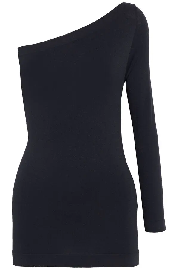 Helmut Lang One-shoulder Stretch-knit Top