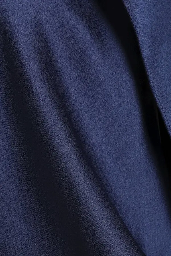 Halston Layered Draped Satin Gown