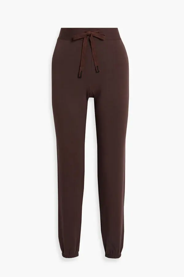 Stateside Stretch Micro Modal And Cottonblend Jersey Track Pants - Dark Brown