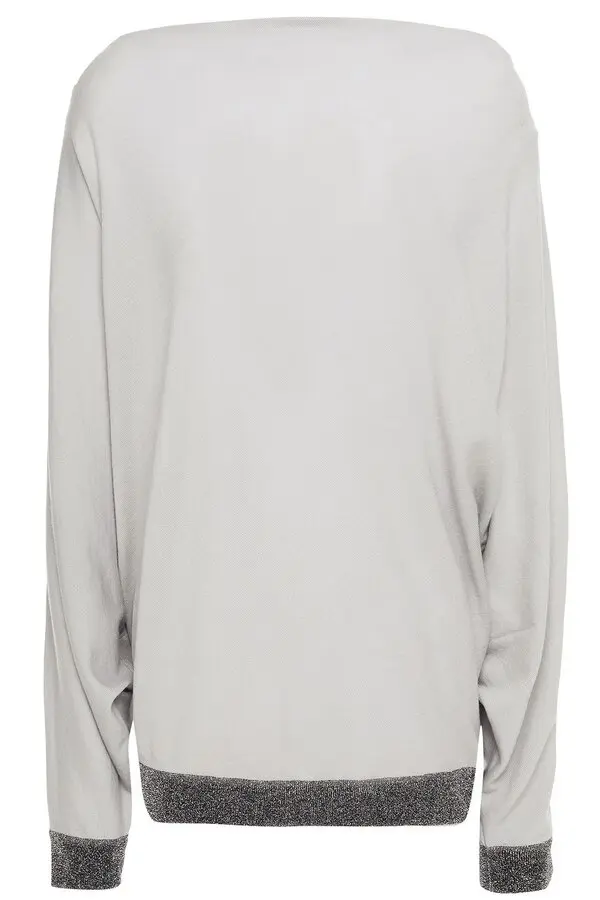 Missoni Metallictrimmed Woolblend Sweater - Stone