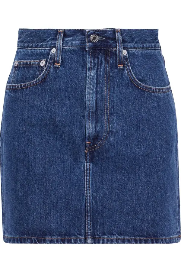 Helmut Lang Hi Denim Mini Skirt - Mid Denim