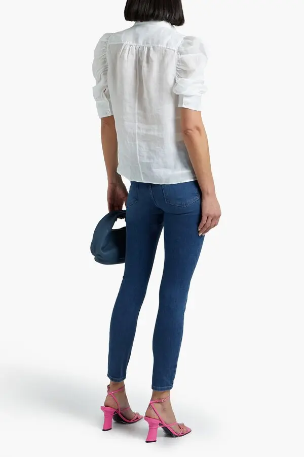 FRAME Le High Skinny High-rise Jeans - Mid Denim