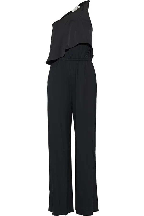 Diane Von Furstenberg Rosalyee One-shoulder Jumpsuit - Black