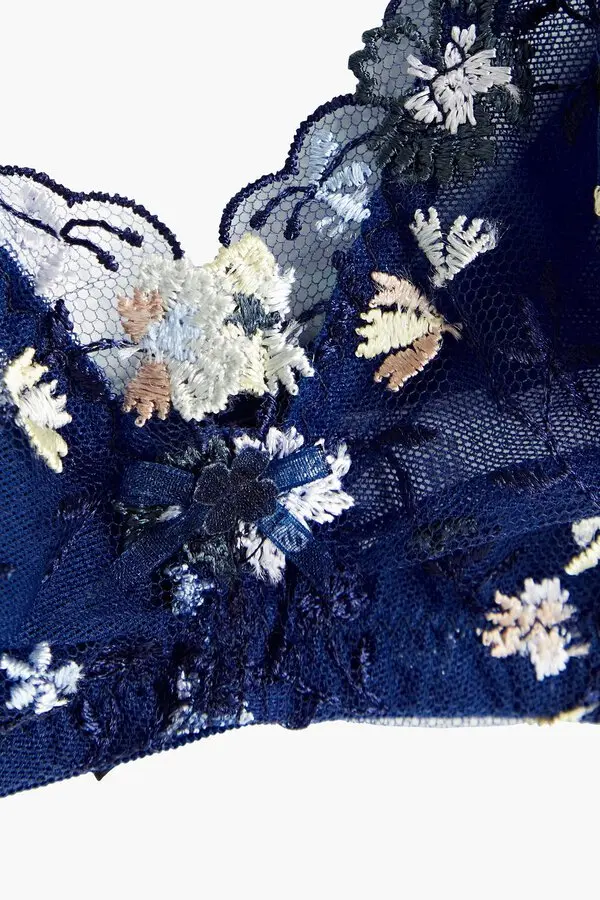 Cosabella Embroidered Stretchmesh Triangle Bra