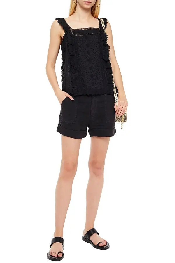 FRAME Le Beau Linen Shorts