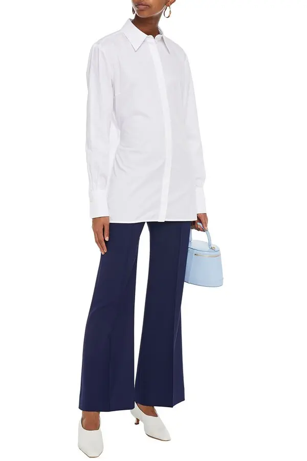 Victoria Beckham Split Back Cotton Poplin Shirt