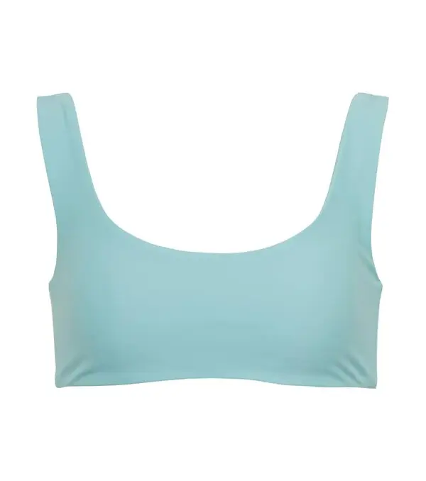 Jade Swim Rounded Edges Bikini Top - Blue