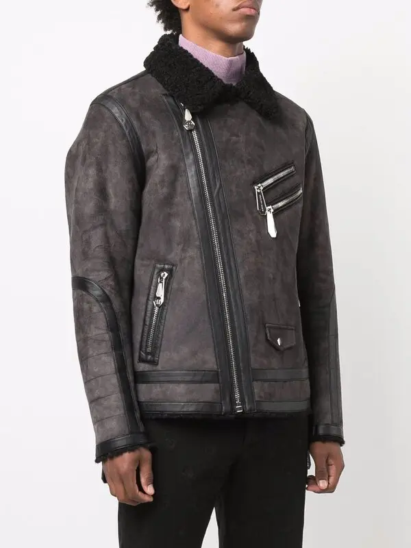 Philipp Plein Iconic Suede Biker Jacket