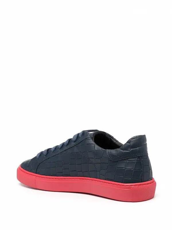 HIDE&JACK Crocodile-embossed Low-top Sneakers - Blue
