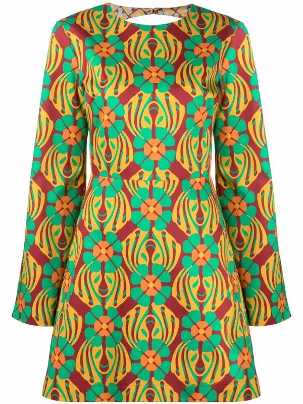 La DoubleJ Spock Floral-print Mini Dress