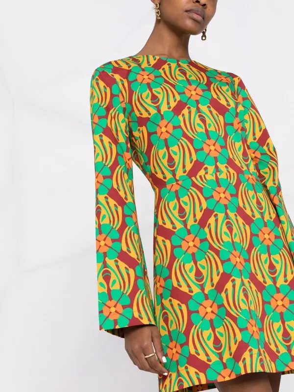 La DoubleJ Spock Floral-print Mini Dress