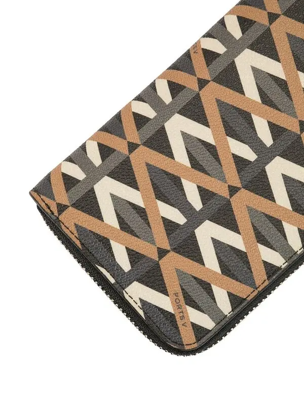 PORTS V Geometric-print Cardholder