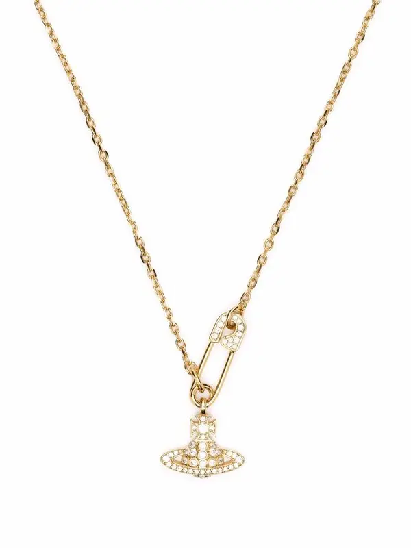 VIVIENNE WESTWOOD Logo Pendant Necklace - Gold