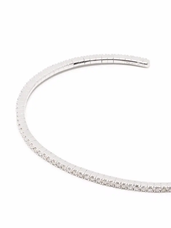 WE BY WHITEBIRD 18kt White Gold Diamond Paulette Bangle