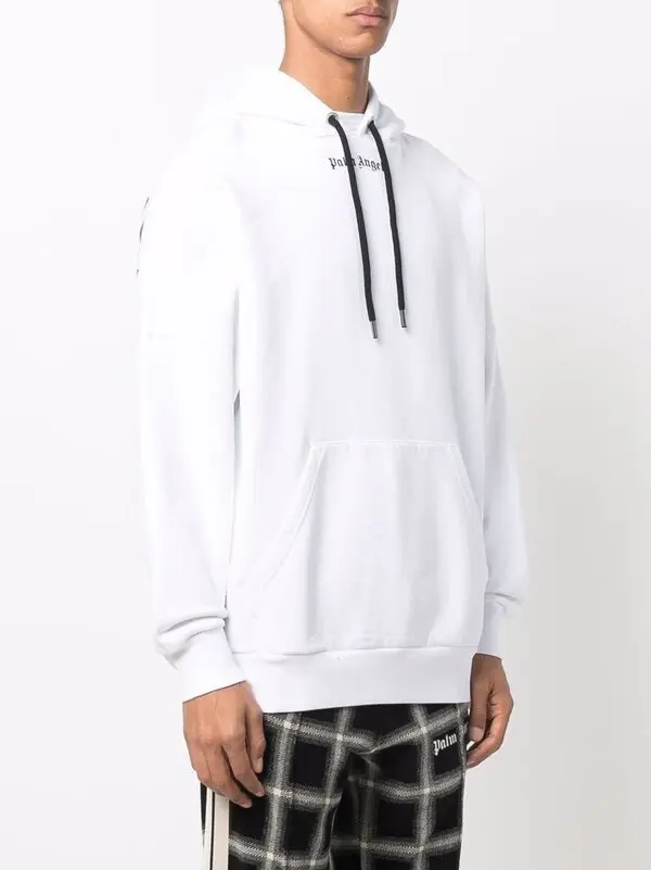 Palm Angels Logo-print Drawstring Hoodie - White