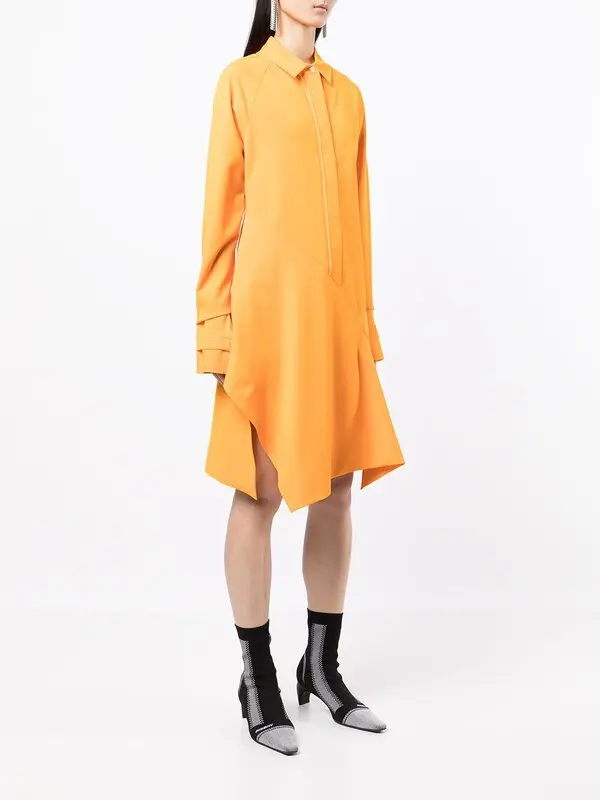 Off-White Panelled Shirt Dress