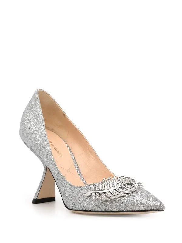NICHOLAS KIRKWOOD Monstera 90mm Pumps - Silver