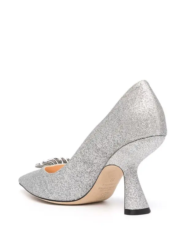 NICHOLAS KIRKWOOD Monstera 90mm Pumps - Silver
