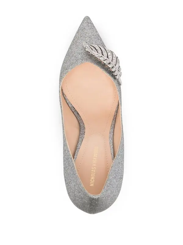 NICHOLAS KIRKWOOD Monstera 90mm Pumps - Silver