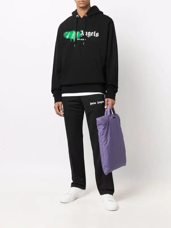 Palm Angels Milano Sprayed-logo Hoodie