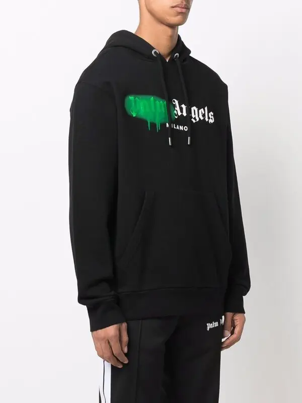 Palm Angels Milano Sprayed-logo Hoodie