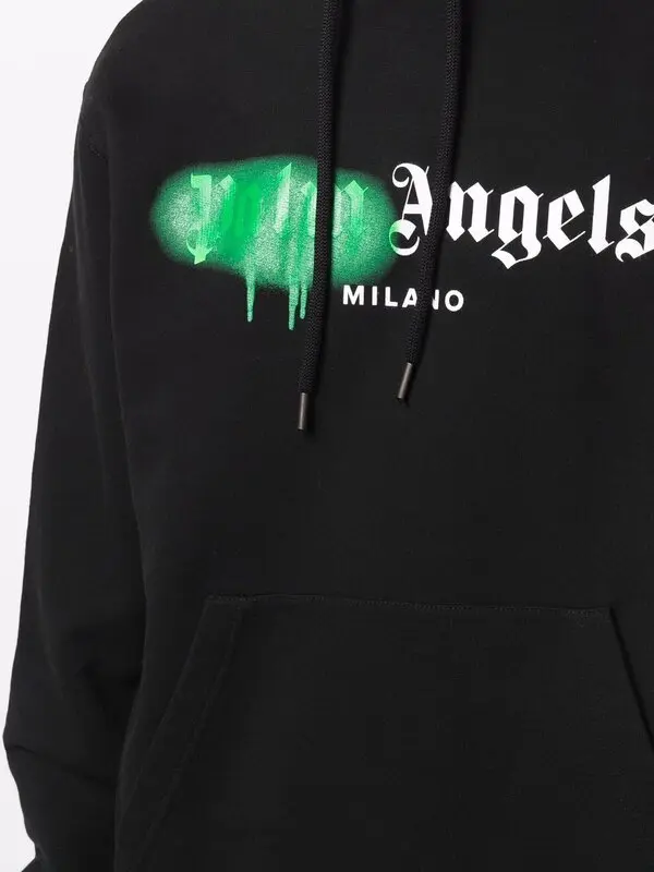 Palm Angels Milano Sprayed-logo Hoodie