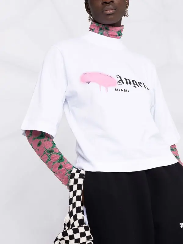 Palm Angels Miami Sprayed-logo T-shirt