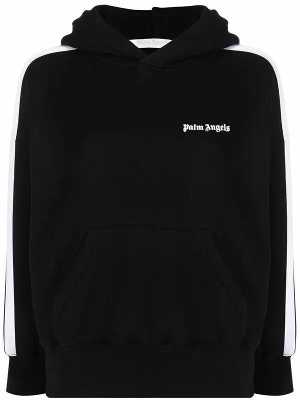 Palm Angels Side Stripe Cotton Hoodie
