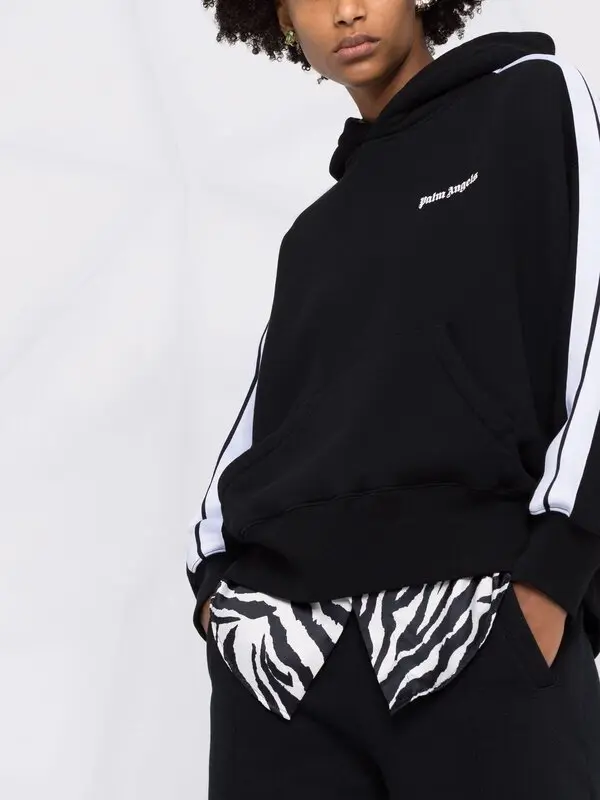 Palm Angels Side Stripe Cotton Hoodie