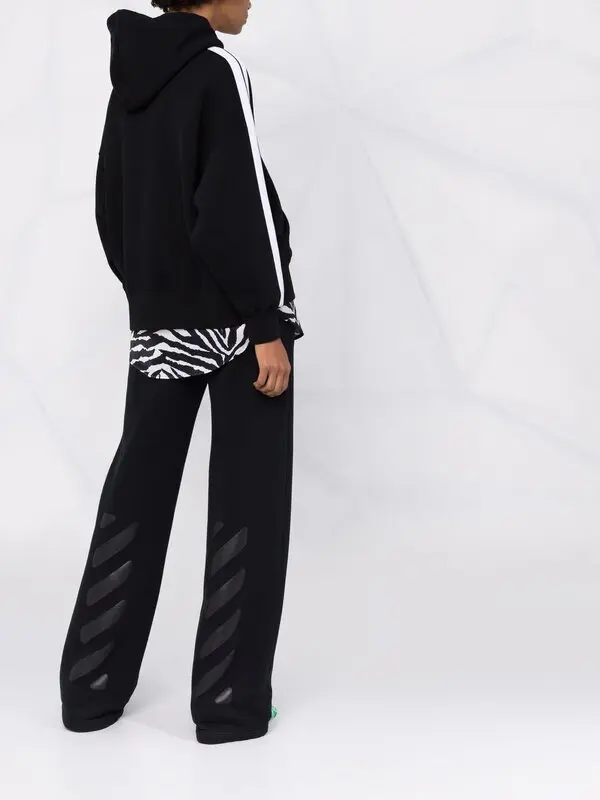 Palm Angels Side Stripe Cotton Hoodie