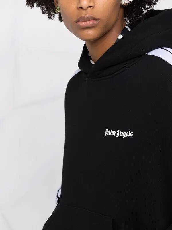 Palm Angels Side Stripe Cotton Hoodie